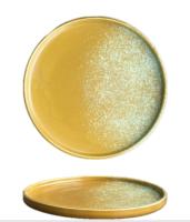 China Natural Practical Modern Ceramic Tableware Shallow Pizza Dish Pan for sale