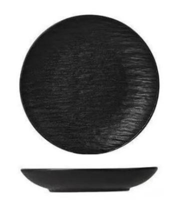 China Handmade Black 9 Inch Ceramic Plates Soup Dish Serving Tableware ODM for sale