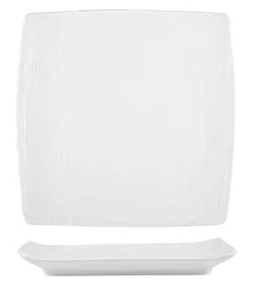 China White Frosted Modern Ceramic Tableware Set Square Plate For Household Hotels for sale
