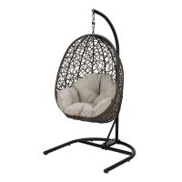 Quality Leisure Egg Wicker Outdoor Hanging Basket Chair Swing Hammock for sale