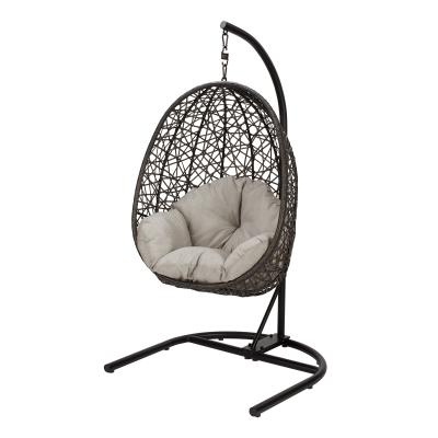 China Leisure Egg Wicker Outdoor Hanging Basket Chair Swing Hammock for sale