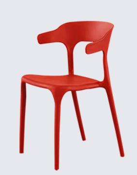 China Red Modern Chair Furniture Stackable Plastic Lawn Chairs Lightweight for sale