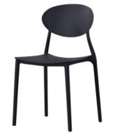 Quality Black Stackable Restaurant Chairs For Kitchen Dining Room Weatherproof for sale
