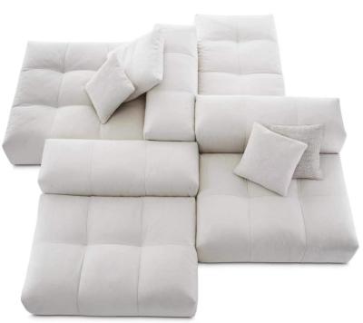 China White Convertible Modular Modern Sectional Sofa TOFY Shaped For Living Room for sale