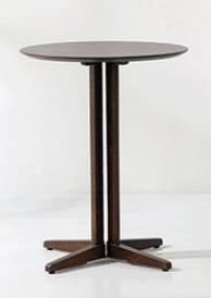 Quality Slim Circular Pedestal Side Table Furniture Counter Height For Pub Bar for sale