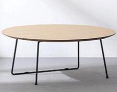 Quality Minimalist Bottom Round Accent Table Brown Weather Resistance for sale