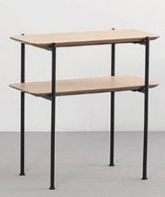 Quality Brown Duble Layer Square Modern End Tables Small Accent Table ODM for sale