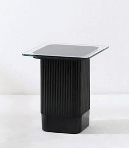 Quality OEM Square Contemporary Bedside Tables Small Lamp Table Black for sale