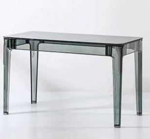 China Sleek Gray Plastic Acrylic Lucite Dining Room Table Rectangle For Lounges for sale