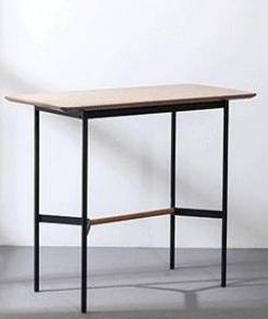 China Custom Brown Counter Height Dinette Table Metal Leg For Bar for sale