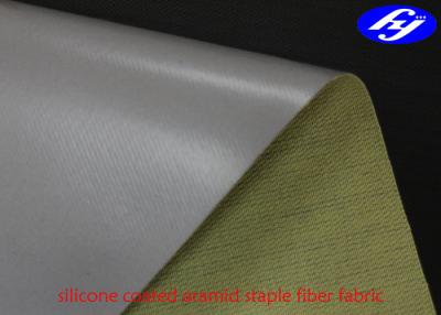 China Para Aramid Staple Fiber Fabric Coated One Side Silicone For Welding Robot for sale