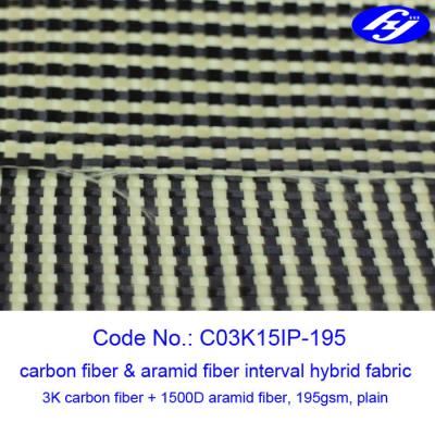 Cina tessuto della fibra del Kevlar Aramid di giallo della pianura di intervallo del tessuto della fibra del carbonio di 1500D 3K in vendita
