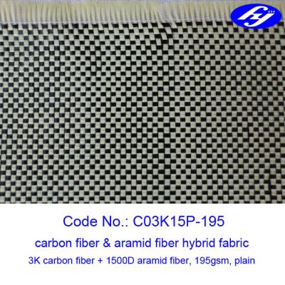 Cina Prodotto intessuto pianura dell'ibrido della fibra del Kevlar Para Aramid di giallo del tessuto di Aramid del carbonio in vendita
