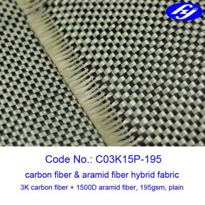 Cina Prodotto intessuto pianura dell'ibrido della fibra del Kevlar Para Aramid di giallo del tessuto di Aramid del carbonio in vendita