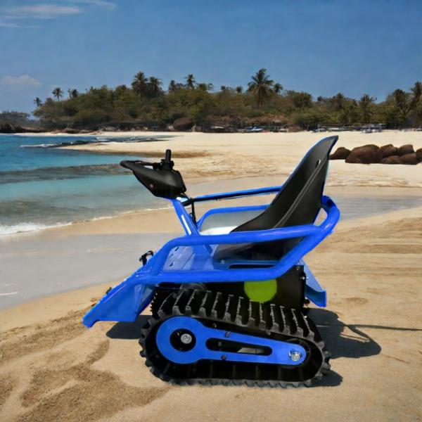 Quality 24V Voltage Children's Track Electric Beach Kart with Small Tank and Remote Control for sale