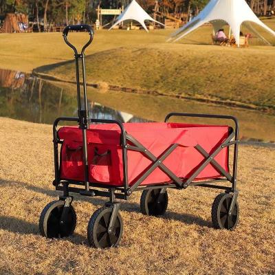 China Outdoor Foldable Camping Trolley Cart with 10cm Wide Tires and Lightweight Frame for sale