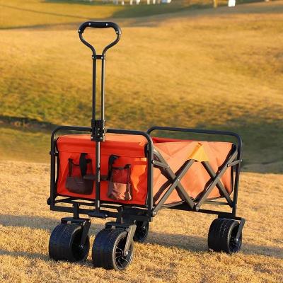 China Outdoor Foldable Camping Trolley Cart with 10cm Wide Tires and Lightweight Frame for sale