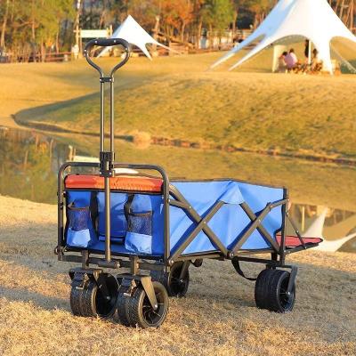 China Outdoor Foldable Camping Trolley Cart with 10cm Wide Tires and Lightweight Frame for sale