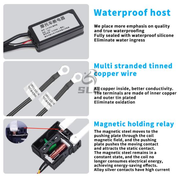 Quality High Definition Motorcycle Battery Cut Off Switch With Universal Positive for sale