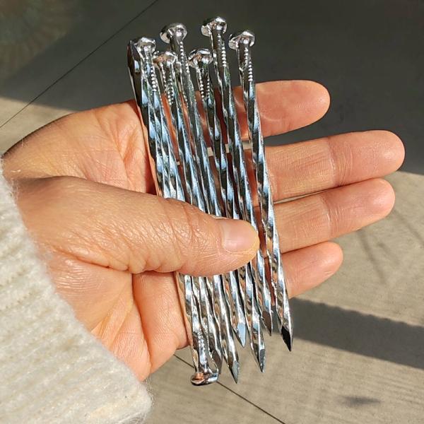 Quality Electro Galvanized Steel Concrete Nails Angular Spiral 1.3mm-12mm Head Diameter for sale