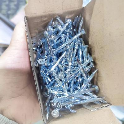 China Elektro gegalvaniseerd staal betonnen spijkers hoekige spiraal 1,3 mm-12 mm hoofddiameter Te koop