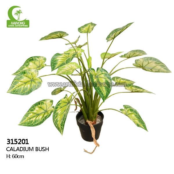 Chinese Factory Artificial Caladium Bush For Jome Or Office For Sale