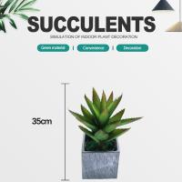 China Custom Real Touch Mini Artificial Succulent Plant 35cm With Pot  Decor for sale