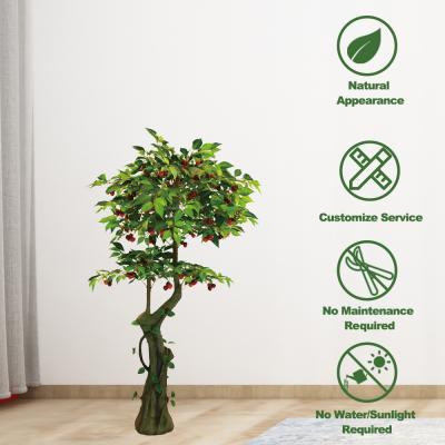 China Amazon Hot Artificial Plants Landscape Cherry Tree Decoration Bonsai Plants for sale