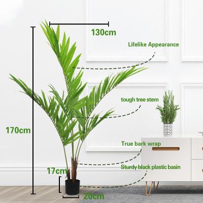 China Areca Palm Artificial Landscape Trees 170cm House Office Decoration for sale