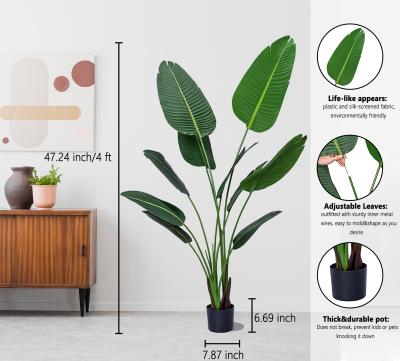 China 160cm Artificial Office Plant Indoor Traveler'S Palm Fake Potted Trees zu verkaufen