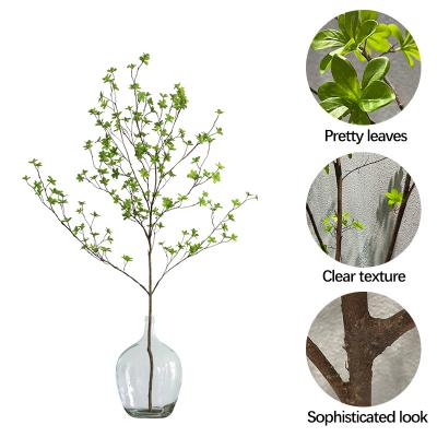 China OEM Artificial Landscape Trees Nandina 120cm Silk Plants Potted Indoor Washed zu verkaufen