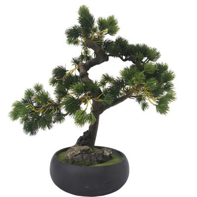 China Custom Size Artificial Bonsai Office Silk Potted Palnts Desk Decoration Vibe Green Plants zu verkaufen
