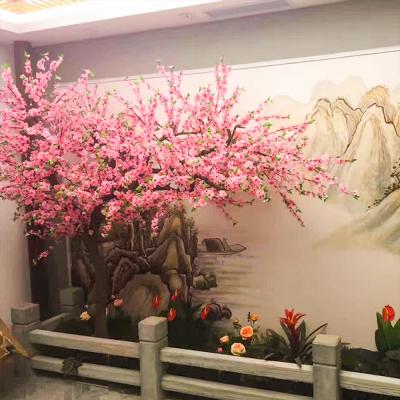 中国 Pink Flower Bonsai Artificial Peach Blossom Tree Home Wedding Decoration 販売のため