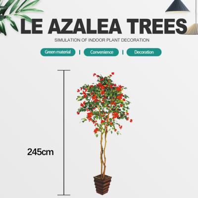 China Fiberglass Material Artificial Azalea Tree 245CM Indoor Decoration zu verkaufen