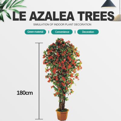 China 2.5m Landscape Real Touch Artificial Flowers Green Azalea Tree for sale
