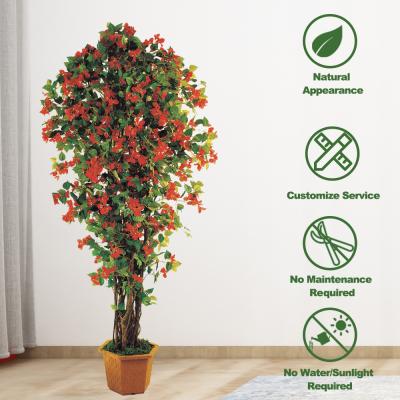 Cina 2.5m Landscape Real Touch Artificial Flowers Green Azalea Tree in vendita