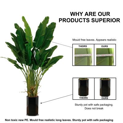 China 120-180cm Artificial Potted Plants Bird Of Paradise For Living Room Decor for sale