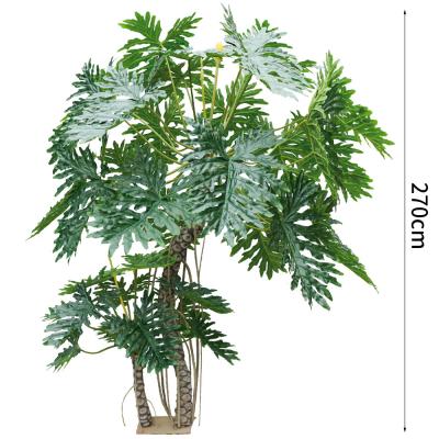 中国 人工的なL形の割れ目のPhilo 270cmの庭のオフィスの装飾の耐久の自然な床の植物水まき無し 販売のため