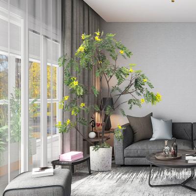 Китай Пластиковый искусственный в горшке пол засаживает деревья солнечности для крытого на открытом воздухе оформления продается