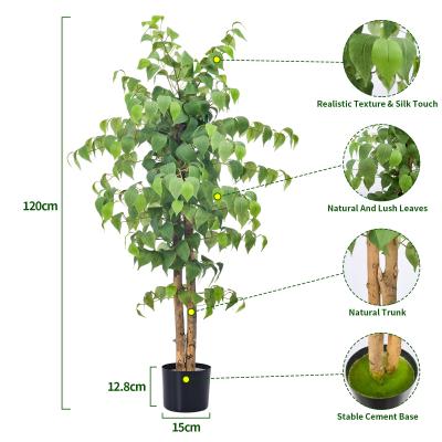 China Artificial Ficus 4 or 5 feet potted plants home office decoration indoor plants natural shape for sale