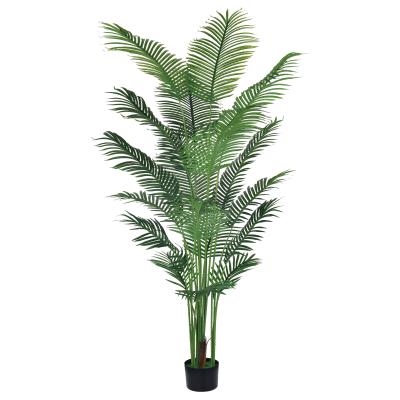 China 6ft Indoor Artificial Palm Trees thick foliage Tall Faux Silk Large Artificial Plant For Home Decor for sale