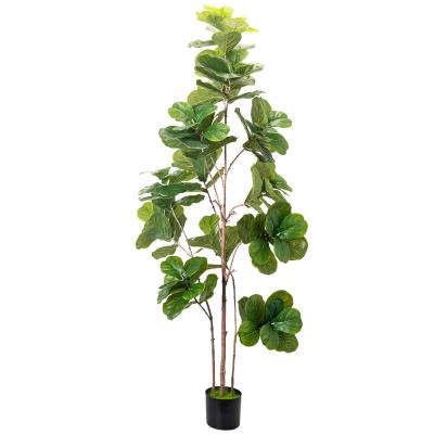 China artificial fiddle leaf fig plant , 4ft/5ft/6ft/7ft Ficus Lyrata Fake Tree Artificial Tree Indoor Decor for Home Office Living Room Decoration Modern for sale