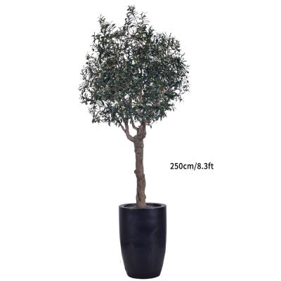 China UV Resistant Fake Plant 2.5m tall faux potted olive tree In Planter for Indoor House Plants & Tall Floor Decor for sale