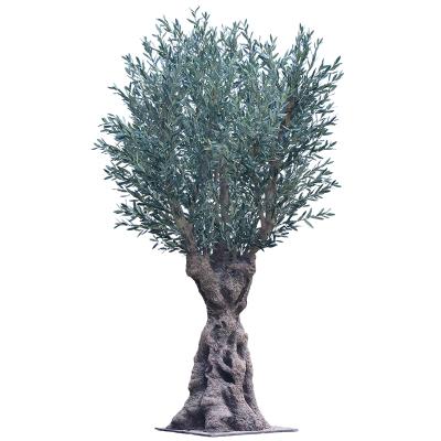 China Realistic Tree Trunk olive artificial tree Large Faux Olive Tree Plant with Branches and Fruits for Modern Home Office Living Room Floor Decor Indoor for sale
