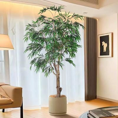 China Factory Sale 280cm artificial potted plant faux weeping fig tree for Elegant Indoor decoration for sale