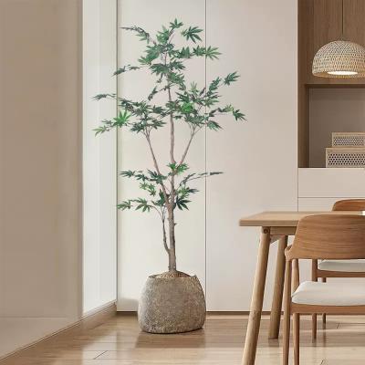 China Green Bonsai 5.2 FT 6 FT Japanese Maple Tree Artificial For Home Living Room Decoration for sale