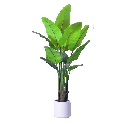 China artificial palm tree plants 4 ft 5.3 ft 6 ft best artificial bird of paradise plant Greenery Bonsai Tropical Artificial Plant for Party Hotel Wedding Decor for sale