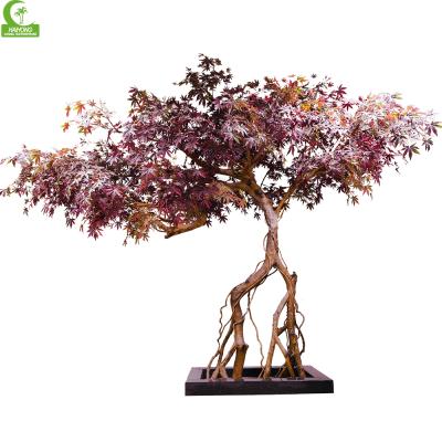 China igh Simulation Maple Tree Autumn Leaves Landscaping Tree Faux Maple Trees for Shopping Mall/Resort Decoration for sale