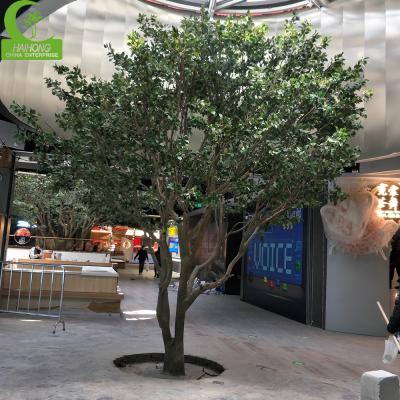 China Indoor Decorative Artificial Wooden Tree Large Articicial Ficus Tree Green Artificial Banyan Tree for sale