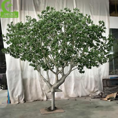 China Factory Price Custom Large Green Ficus Tree Look Natural Fake Olive Tree Artificial Big Banyan Tree for Indoor Home Hotel for sale